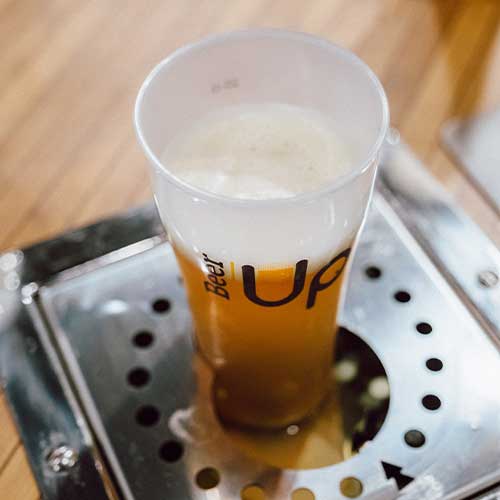 Reusable cups and containers for bars