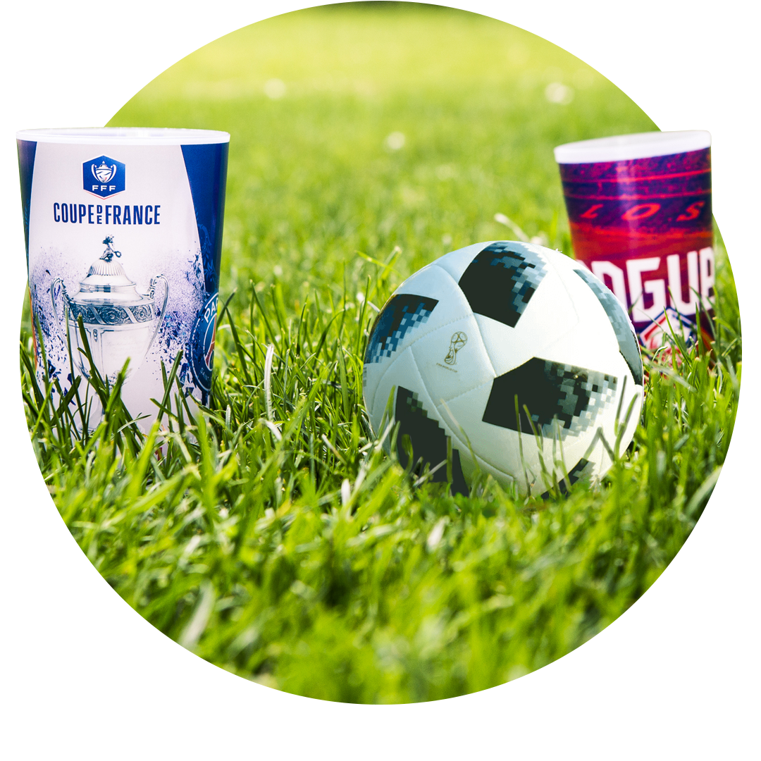Sport events | Reusable cups for stadiums & sports fields by Re-uz